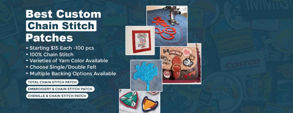 Craft Your Style with Precision Custom Chain Stitch Patches Tailored ...